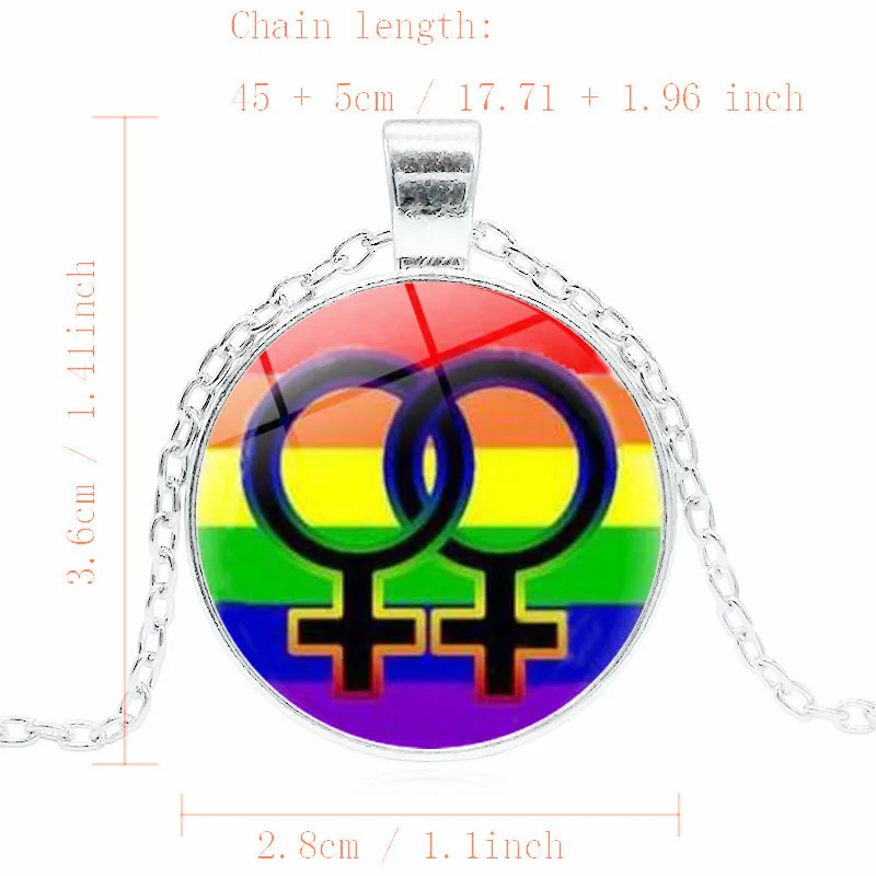 LGBT Gay Pride Chain Pendant Necklace (Various Designs) - Queerks™