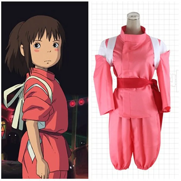 Japan Anime Spirited Away Chihiro Ogino Sen cosplay costume Custom made ...