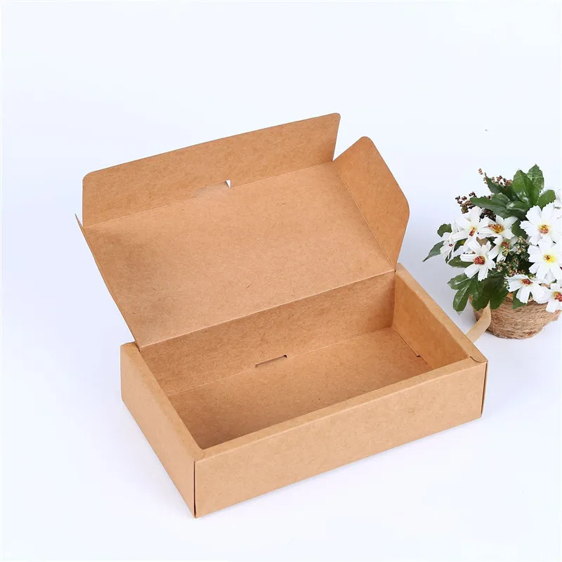 50pcs/lot Large Kraft Paper Gift Paper Box Retail Packaging Craft Paper ...