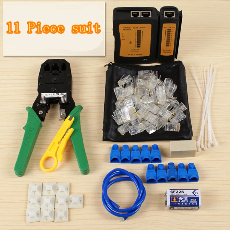 11Pcs-Set-RJ45-RJ11-RJ12-CAT5-CAT5e-Portable-LAN-Network-Tool-Kit-Utp ...