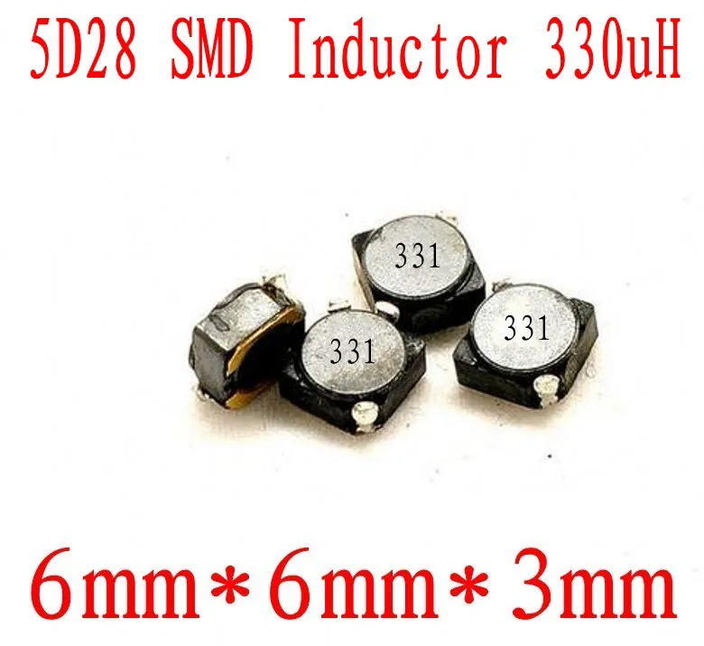 Nuevos inductores SMD 5D28 330uh 331, inductor de Chip 6*6*3mm ...