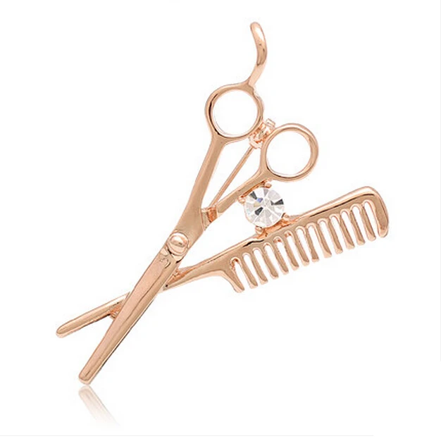 OneckOha-Fashionable-Metal-Alloy-Comb-Scissor-Brooches-Crystal-Men-s ...