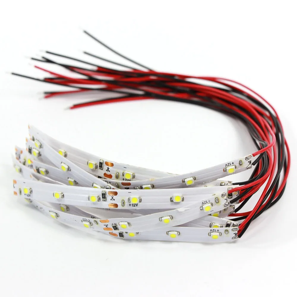 Dd07 10pcs Pre-wired Warm White Or Bright White Soft 10cm Light Strip ...