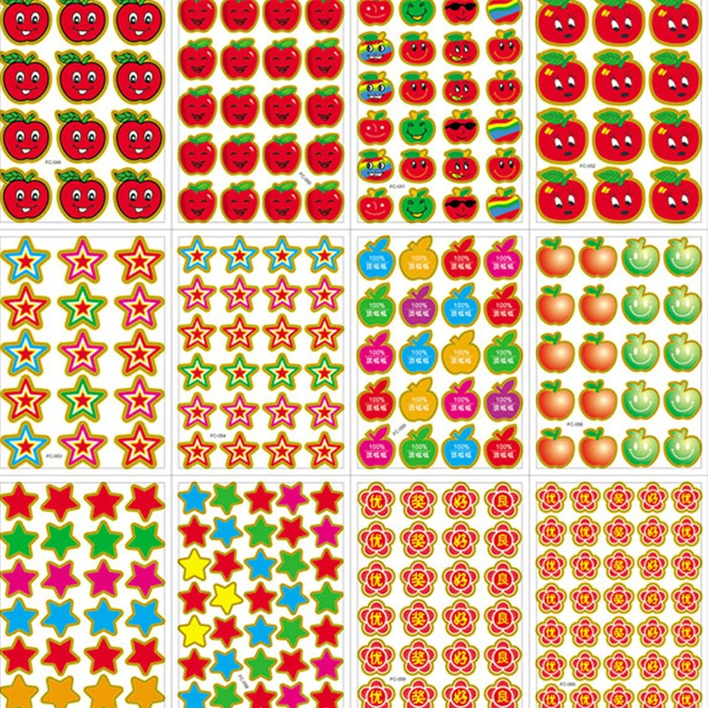 100 sheet with Sticker Kids Motivation Praise Teacher Sticky Paper ...
