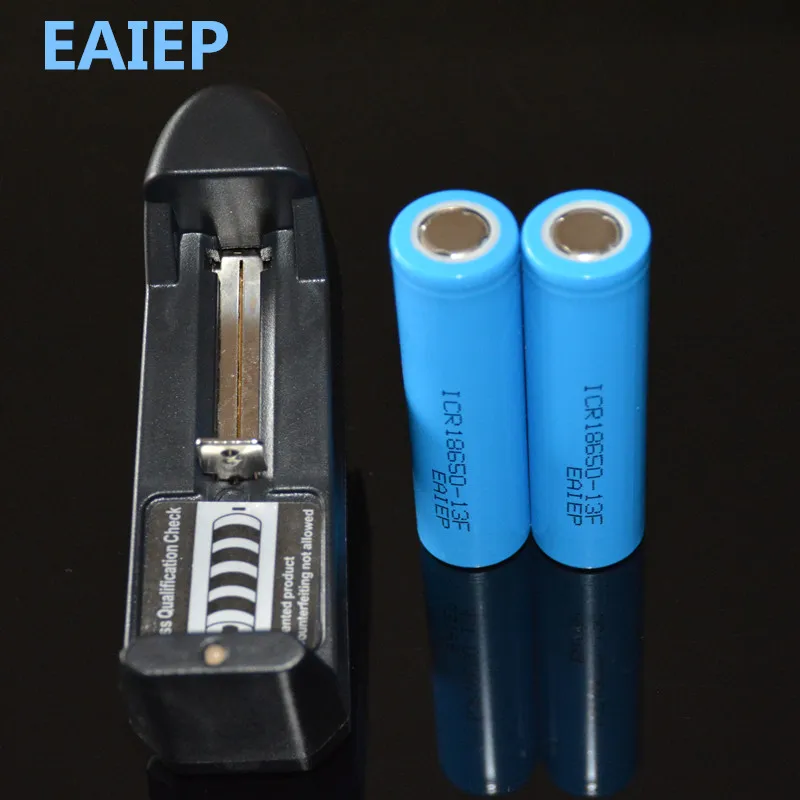 EAIEP batería recargable de iones de litio, 2 uds, 18650, 1300mAh, 3,7 V, linterna, 18650, 16340 ...