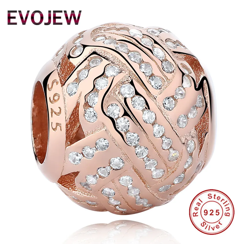 Fit Pandora Charms Bracelet Original 925 Sterling Silver Rose Gold ...