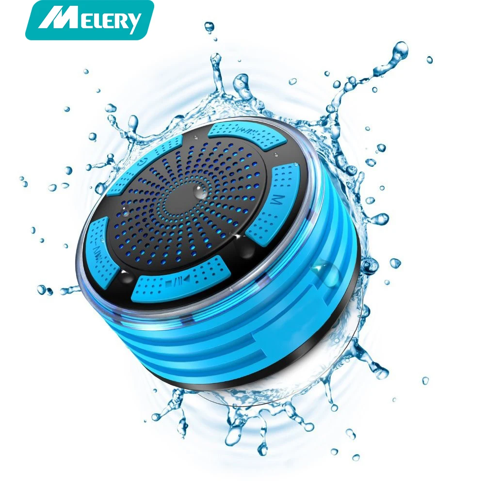 Blueooth Shower Speakers Portable Ipx7 Waterproof Led Mood Lights Sound