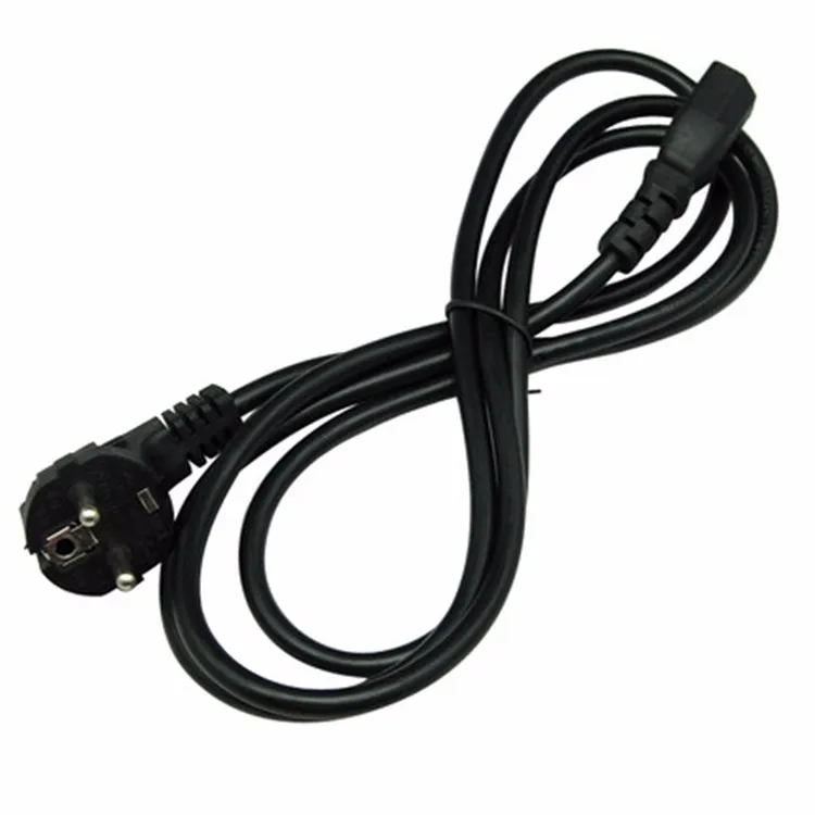 1.5m C13 IEC Kettle to European 2 pin Round AC EU Plug Power Cable Lead Cord PC