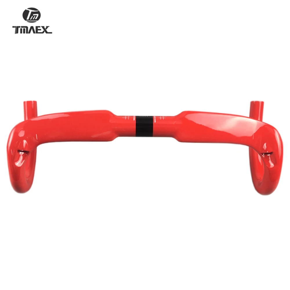 Red Glossy No Logo Cycling Handlebar Full Carbon Handlebars Bike ...