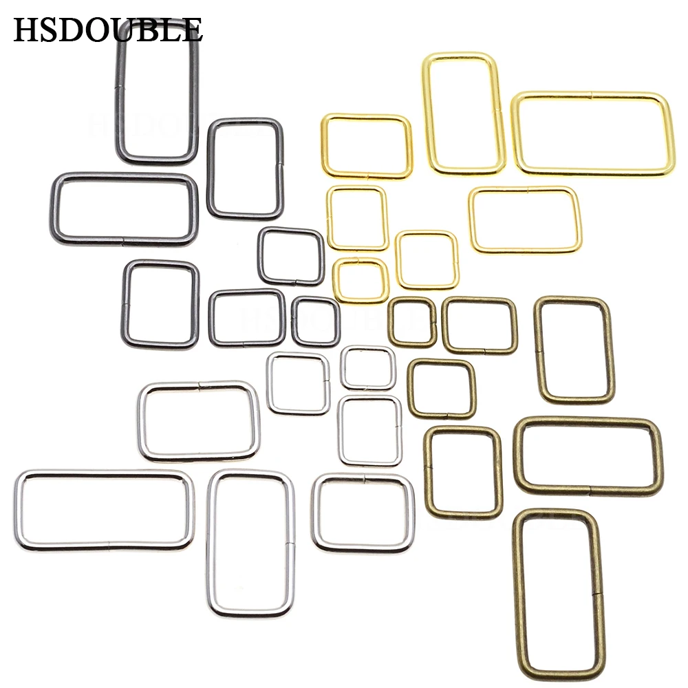 10pcs/pack Metal Wire Formed Rectangle Ring Loops for Webbing 10 12 15 ...