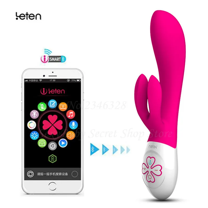 Leten Smartphone Bluetooth App Remote Control Rabbit Vibrator G Spot