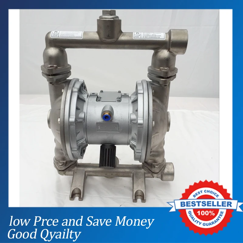 QBY 25 Stainless Steel Air Operated Diaphragm Pump 0 2.5m3/h Bare Pump With F46 Diaphragm ...