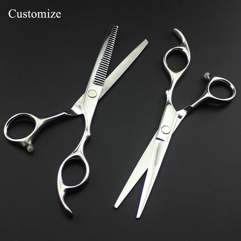 Customize Professional Japan 6 Inch Hair Scissors Set Cutting Barber Makas Haircut Scissor ...