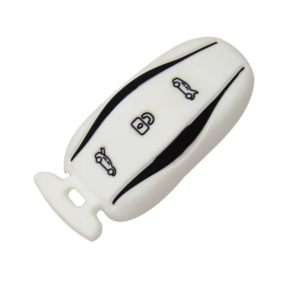 10pcs Silicone Rubber 3 Buttons Car Key FOB Cover Case Holder Skin For ...