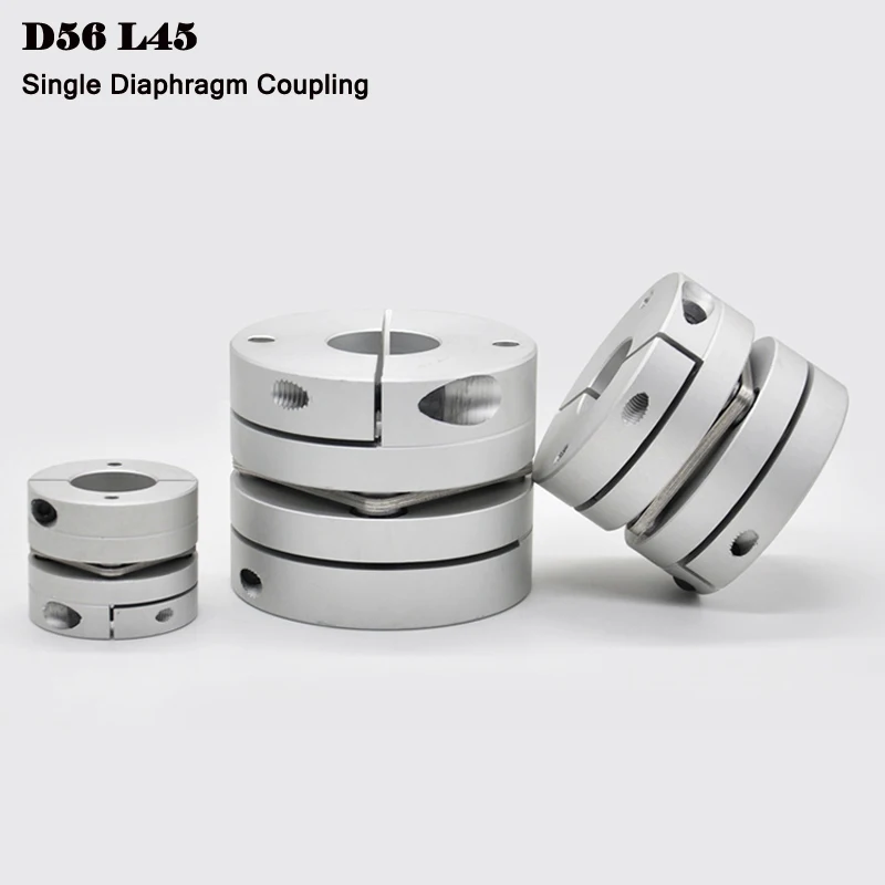 D56 L45 Motor Shaft Coupling Outer Dia. 56mm Flexible Single Diaphragm ...