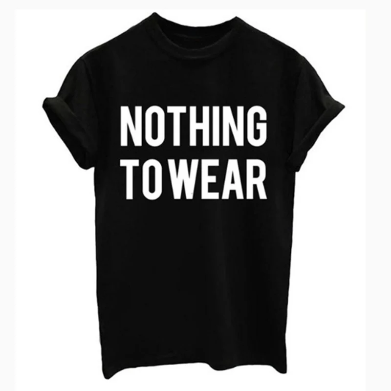 No Thing To Wear Woman Men T Shirt Tops Ladies Tee Shirts Casual Short