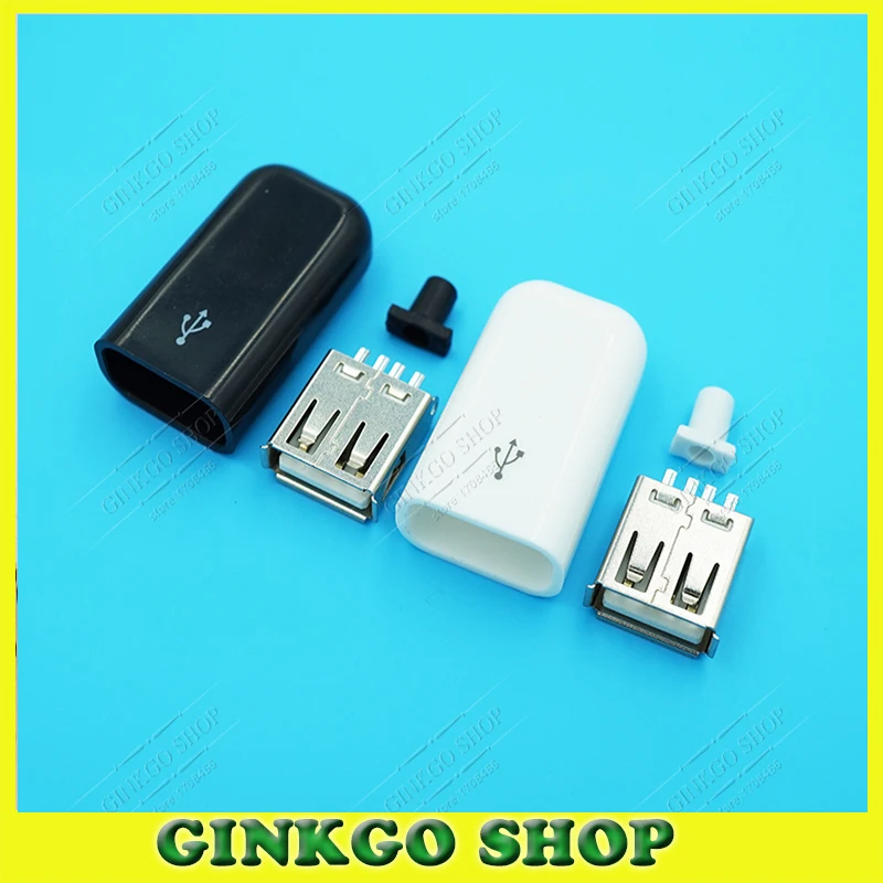 25 set/lote USB hembra Sockect, conector USB, USB 2,0 hembra enchufe ...