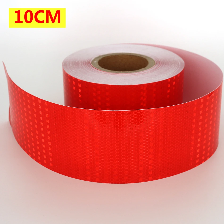 10CM*3M 50 meters Red High Visibility Reflective Sheeting Car stickers ...