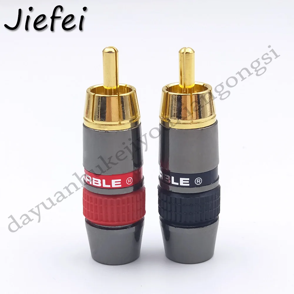 2 100 stücke hohe qualität Gold überzogene RCA stecker Audio Video ...
