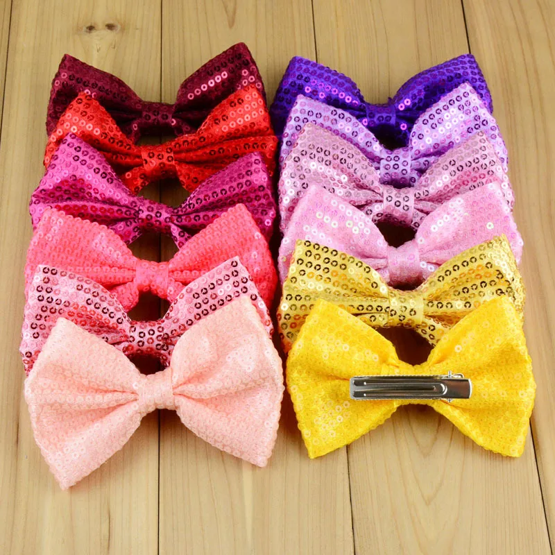 New children hair clips 10pcs/lot colorful Embroidered sparkle sequins ...