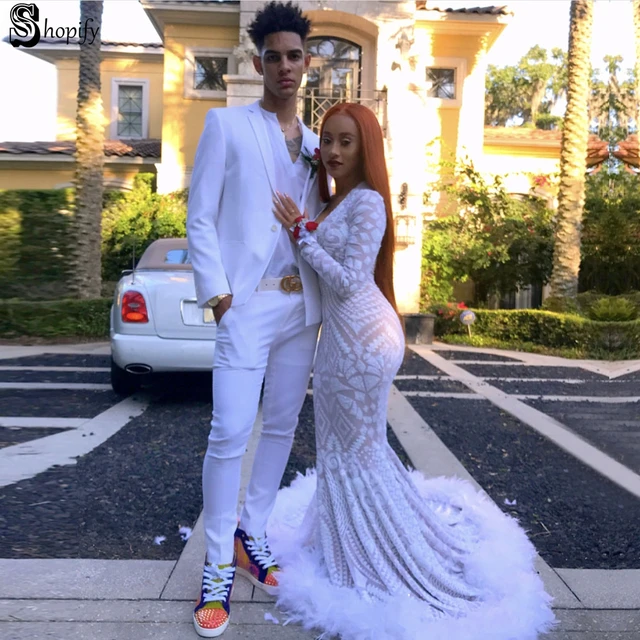 Sexy White Mermaid Prom Dresses