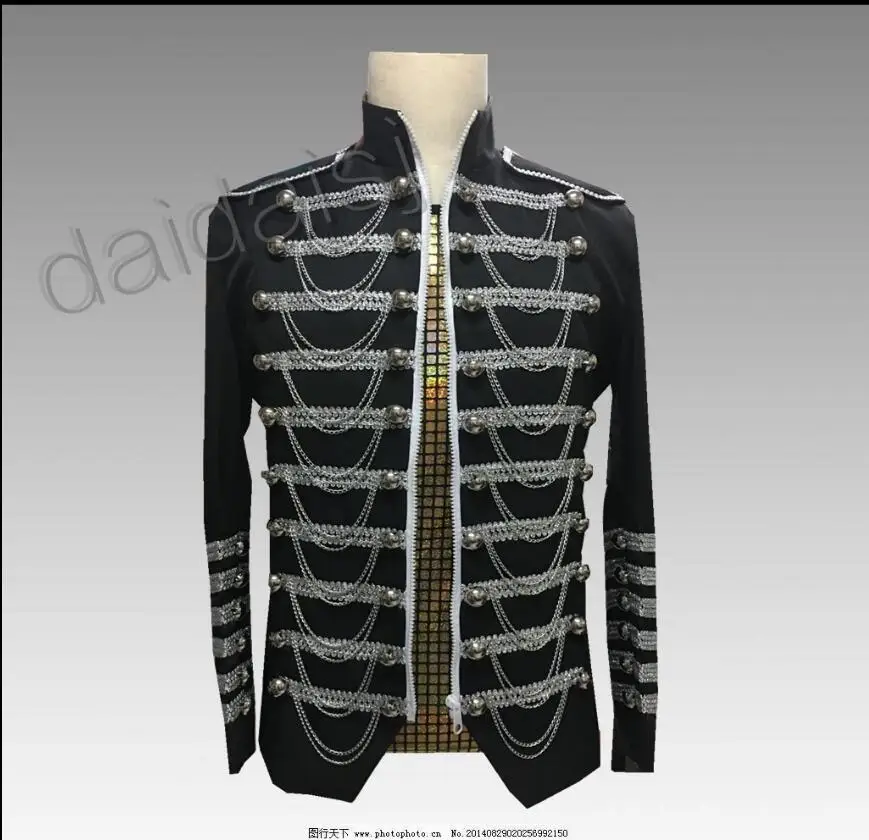 S-5xl Nightclub Rock Men Singer Sequin Performance Jackets Coat Bar Dj ...