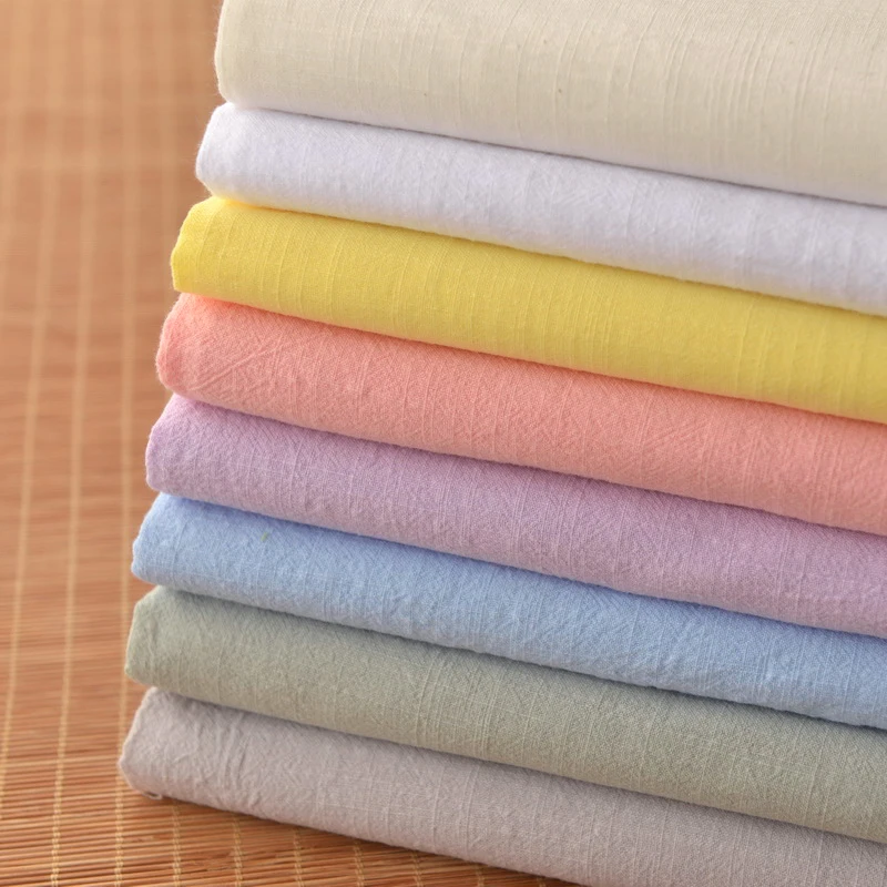 Plain Soft Water Slub Cotton And Linen Fabric in Fabric From Home Plain Soft Water Slub Cotton And Linen Fabric in Fabric From Home
