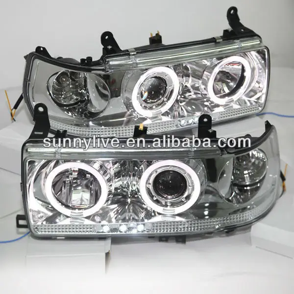 For Prado 4500 Land cruiser LC80 FJ80 LED Angel Eyes Headlight 1990 ...
