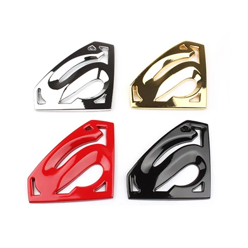 8x5,4 cm metal 3D 3M cromo superman auto logo insignia metal superman ...
