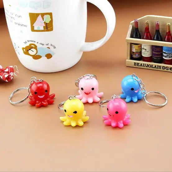 50Pcs creative Keychain Cute Anime Cartoon Toy Key Ring children party ...