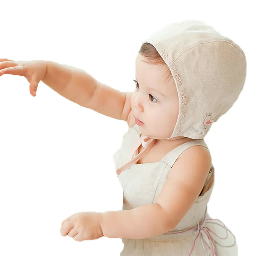 Lace Up Cotton Baby hat cap Bonnet newborn photography props Bird ...