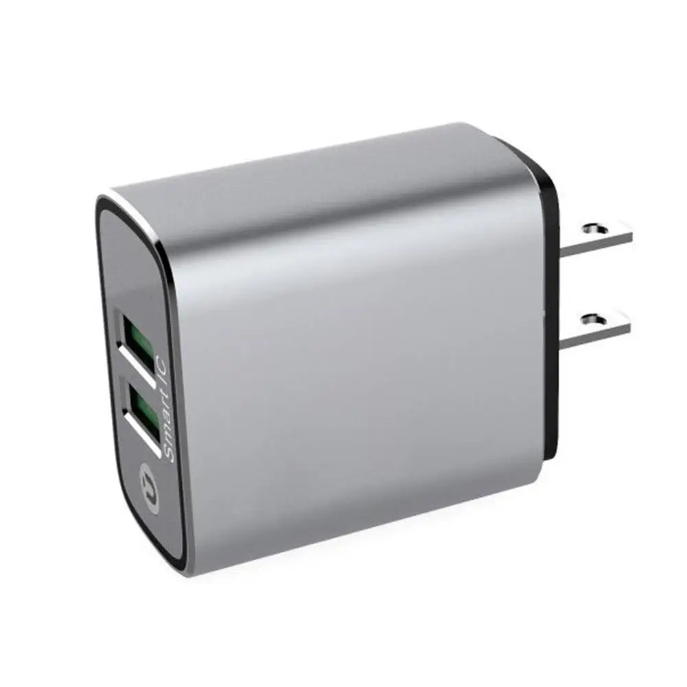Fast 2 ports USB Charger CA 29B Aluminum Alloy Travel Charger 3.1A ...