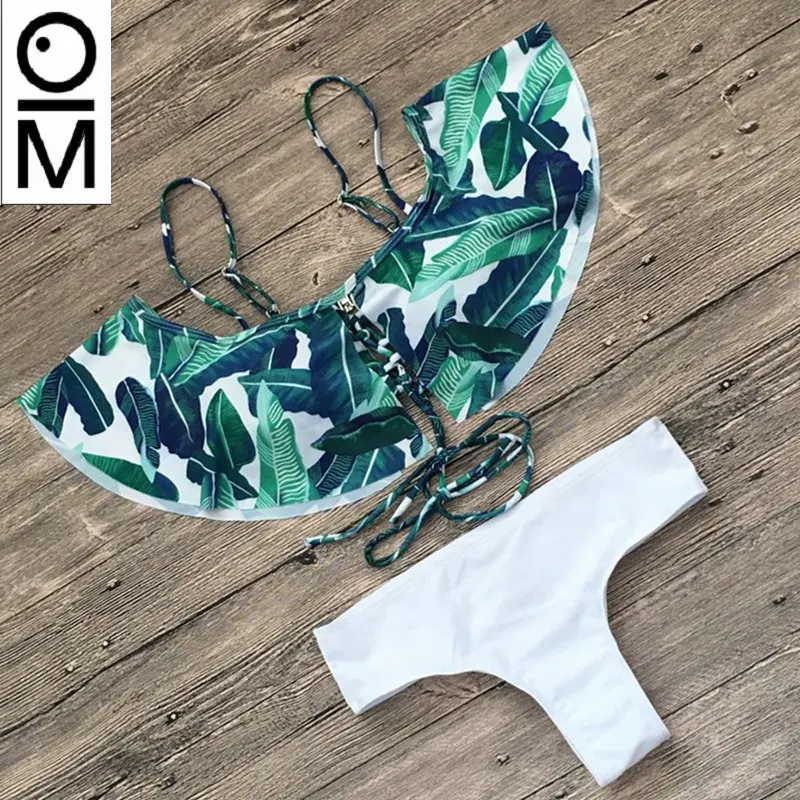 New Sexy Bikini 2018 Ruffles Swimwear Women Swimsuit Thong Push Up
