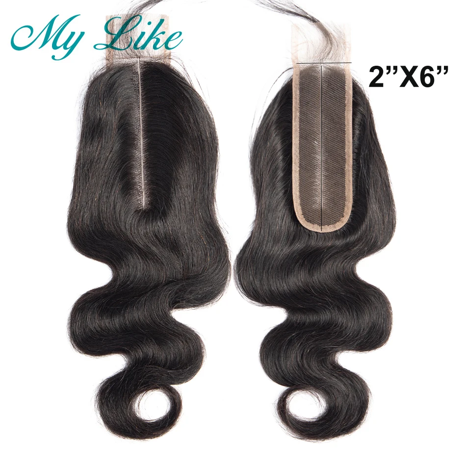 My Like Brazilian Body Wave 2x6 Closure Middle Part 8inch 20inch Non ...