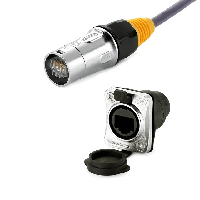 IP67 Network RJ45 Waterproof Connectors / Ethernet RJ45 Waterproof Plug ...