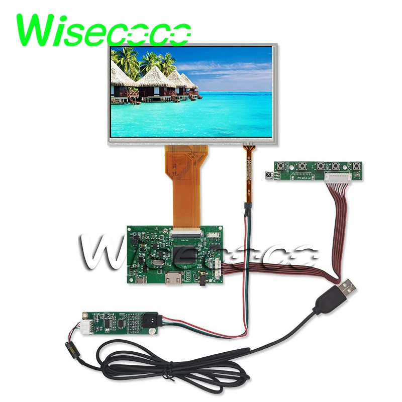 7-Inch-800-480-Tft-Lcd-Resistive-Touch-Screen-50pin-Driver-Board-Kit ...