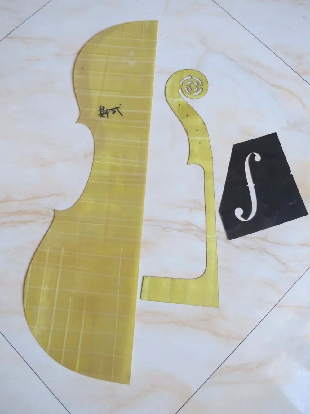 Strad Style Cello Mold/mold Templet For Neck&f Hole 4/4 Cello Model ...