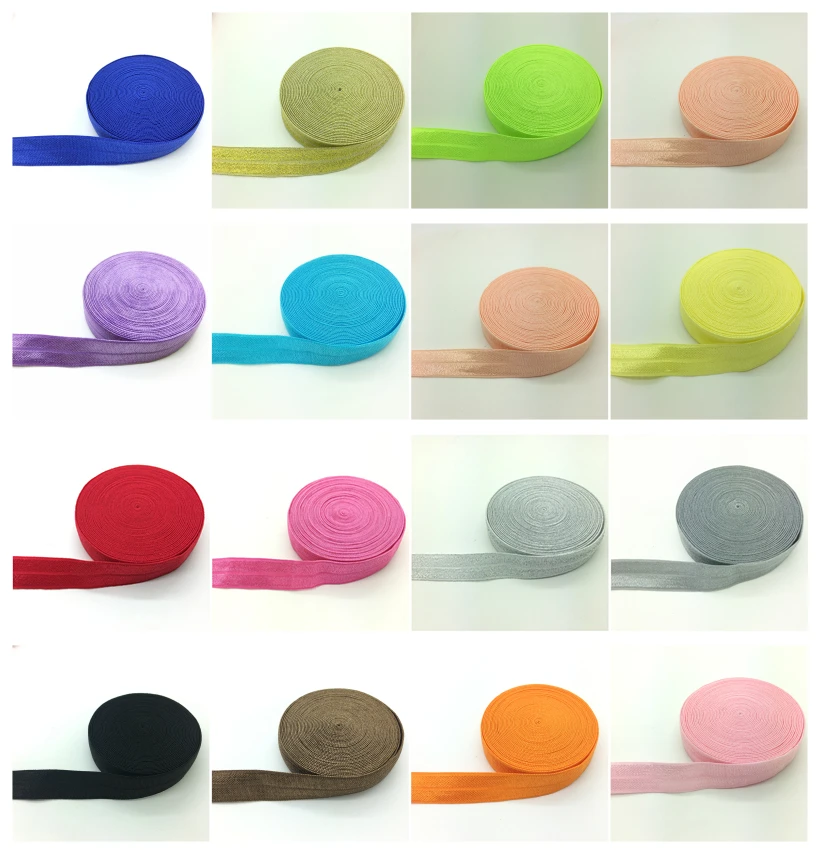 Wholesale 5 Yards 5/8"(15mm)Elastic Ribbon Multirole Fold Over Elastics ...