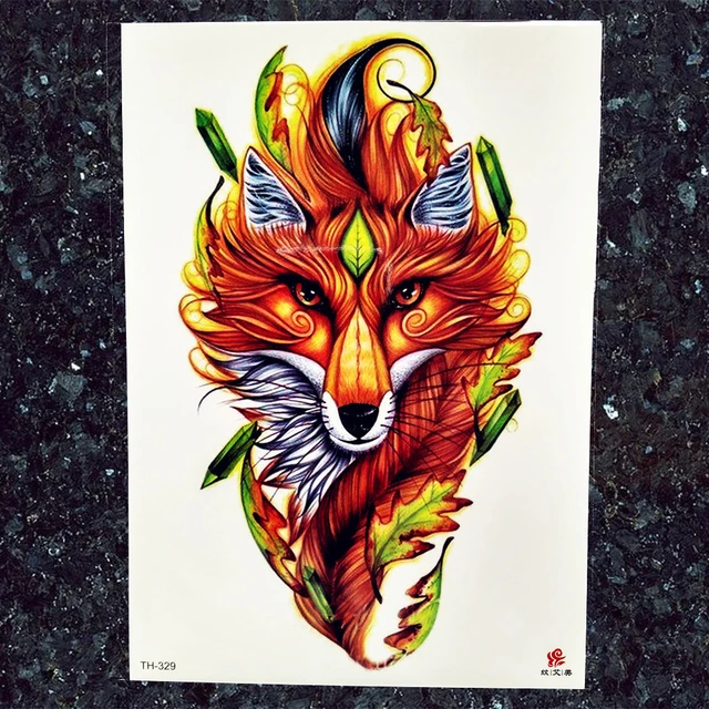 Traditional Fox Tattoo Flash