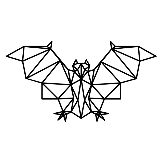 Geometric Bat Vinyl Wall Sticker Specia Animal Design Home Vinyl ...