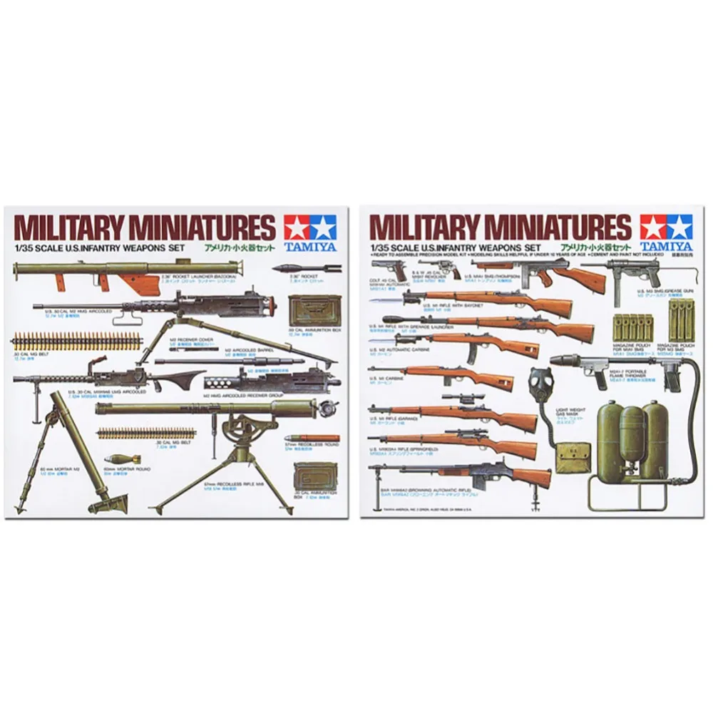 Ohs Tamiya 35121 1/35 Us Infantry Weapons Set Assembly Military ...