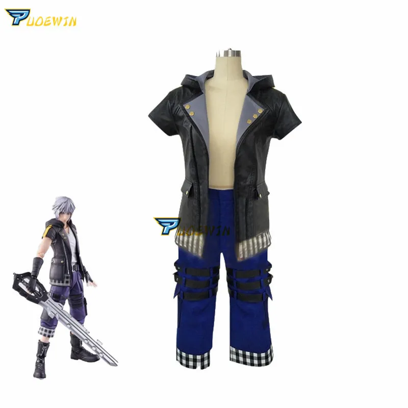 Game Kingdom Hearts 3 III Riku Cosplay Costume Uniform Outfit Custom ...