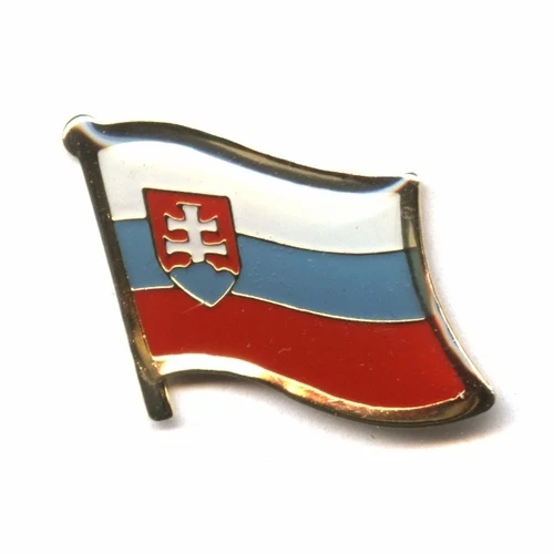 Slovakia country flag lapel pin badge+Iron plated brass+paints+epoxy ...