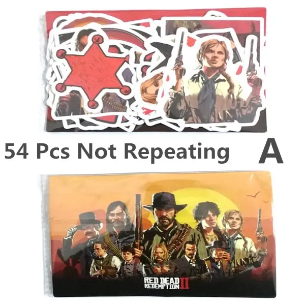 54 Pcs Top Game Red Dead Redemption 2 Series Stickers For Notebook PC ...