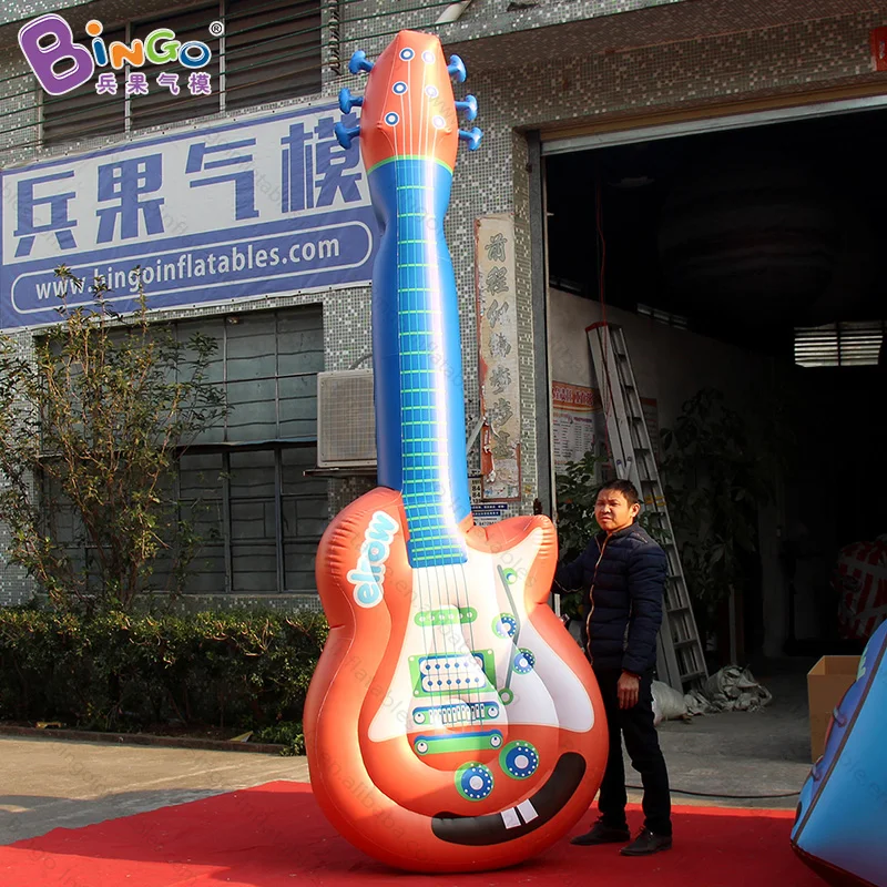 Air sealed 3.5 m inflatable guitar model Customized digital printed ...