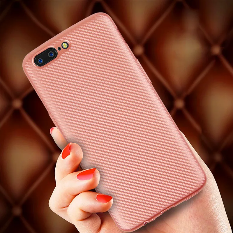 One Plus 5 Oneplus5 5 5 Case Colored Carbon Fiber Skin Soft Back Cover 