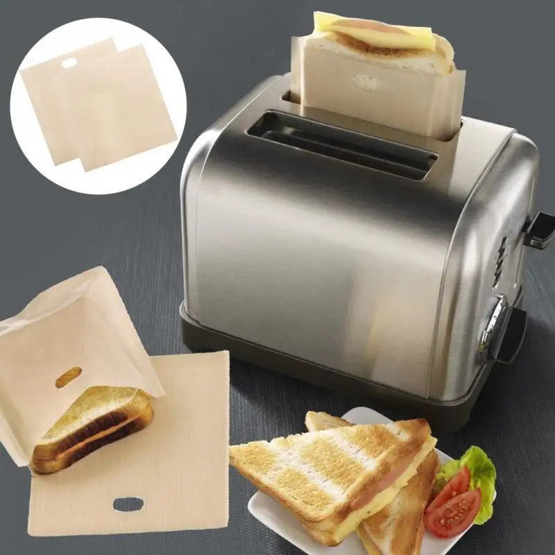 2/5/10pcs Reusable Toaster Bag Non stick Baked Toast Bread Bags ...