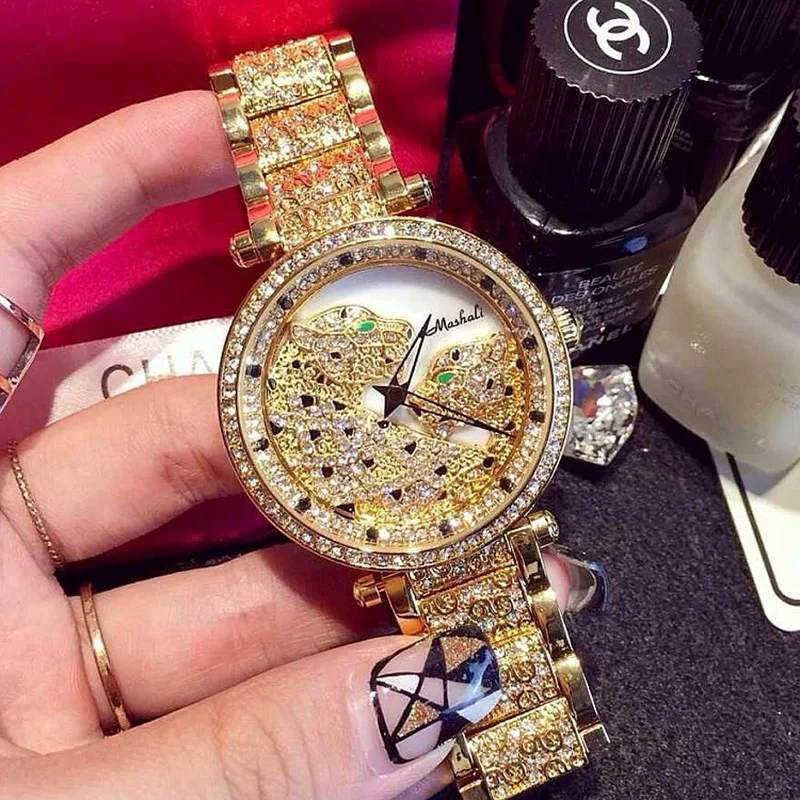 The Most Popular Women Watches Luxury Leopard Rhinestone Wristwatches The Most Popular Women Watches Luxury Leopard Rhinestone Wristwatches