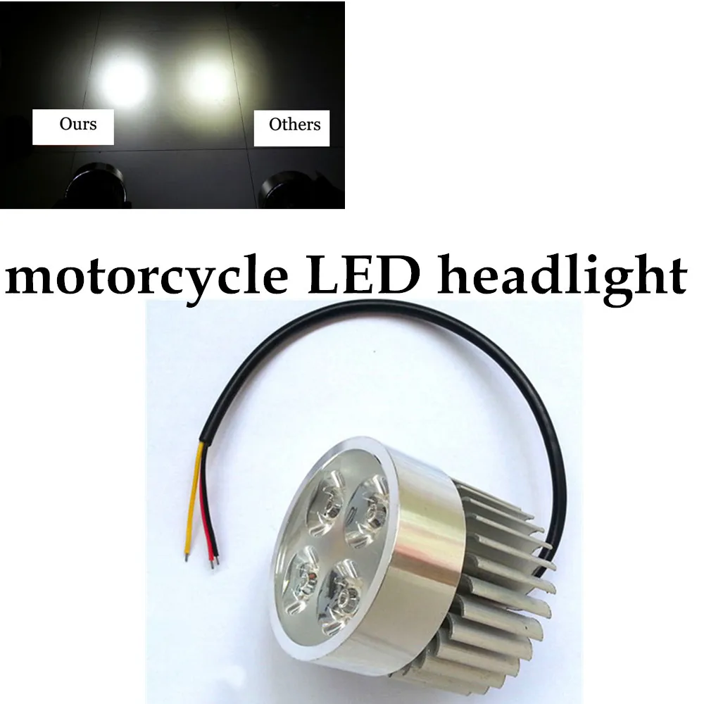 1 pc motorcycle LED light 12W 4 LED internal super bright electric ...