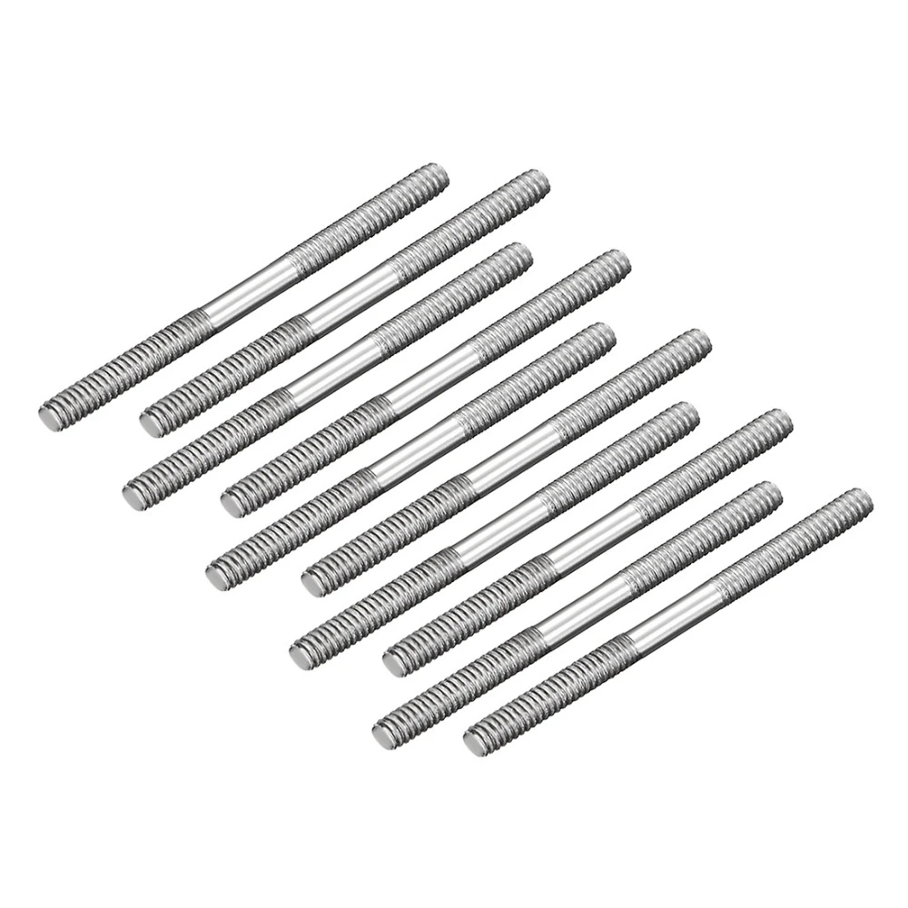 Uxcell 10pcs M2 Pushrod Connector Two Side Thread Stainless Steel Rod ...